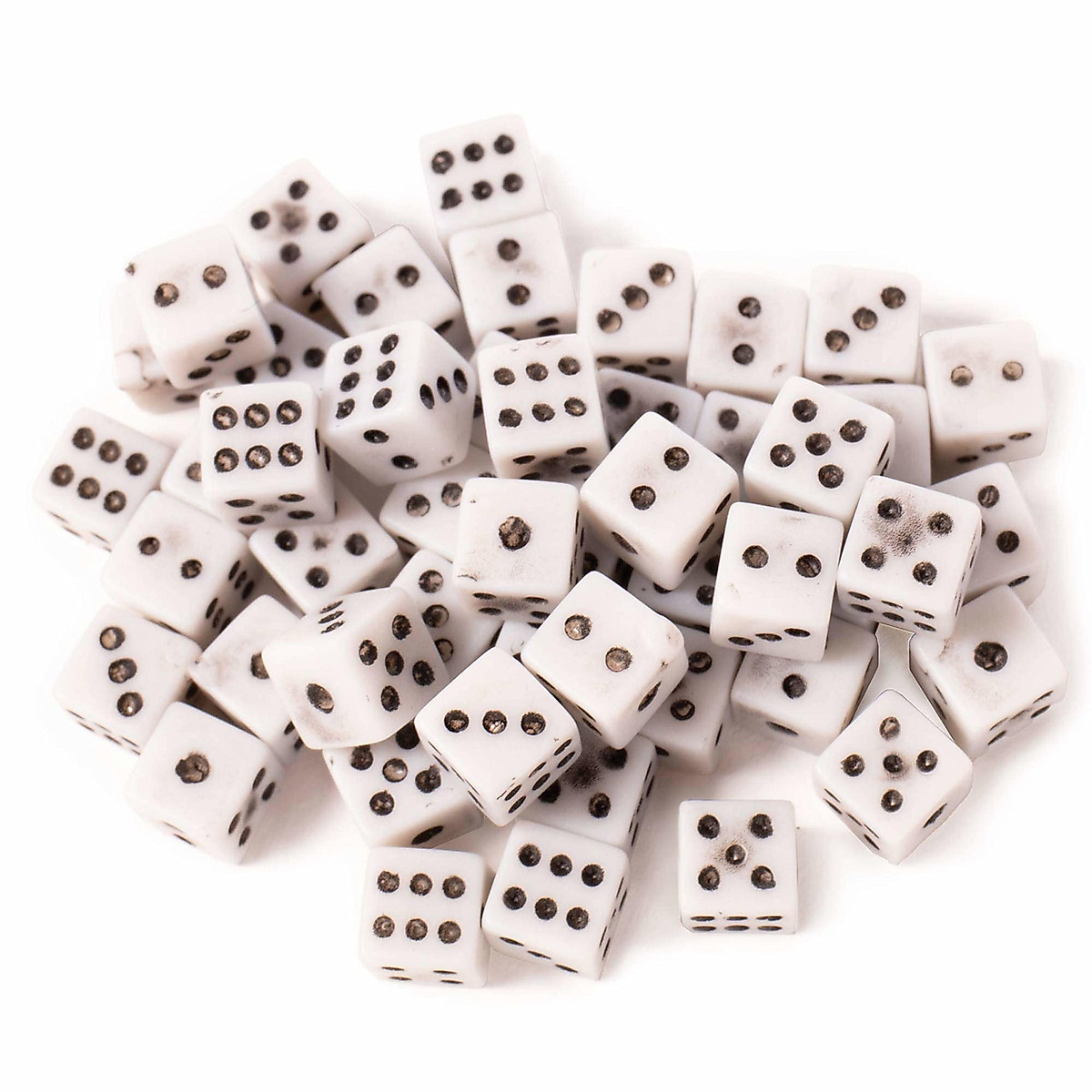 Microdice - 50-Pack 5mm of Tiny Six-Sided d6 Gaming Mini Dice - Novelty Geek Gift Set for Tabletop Gamers, Casino Night Parties, Wargames, Board Games, and Early Elementary Math Learning Counters