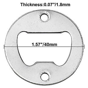 Homend 100Pack Wall Mount Bottle Openers, Mounting Hardware Included, Vintage Rustic Bar(Wood Block is not Included) (Silver)