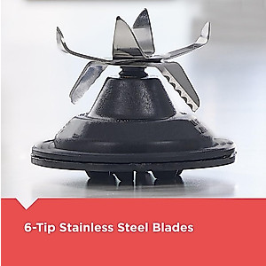 Black & Decker Ice Crush Blender with 56 Ounce (7 Cup) PerfectPour Plastic Jar, Powerful 6-tip Stainless Steel Blade, 8-speeds plus Pulse, 750 Peak Watts of power