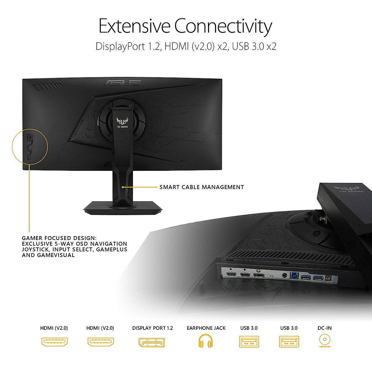 ASUS 35" WQHD 1800R Curved Gmng Mntr (Renewed)