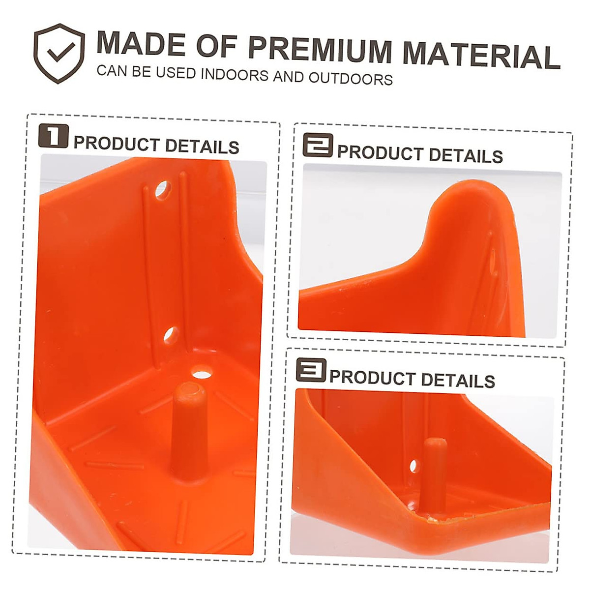 POPETPOP 2pcs Tray Fodder Trays Pig Feeding Bowl Feeding Bucket for Horses Mineral Block Holder Cattle Block Holder Sheep Salt Lick Box Thickened Livestock Feeder Appendix Orange Animal