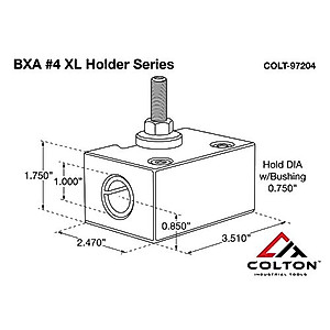 Colton Industrial Tools BXA #4 Quick Change Boring Bar Tool Holder ZiN Coated