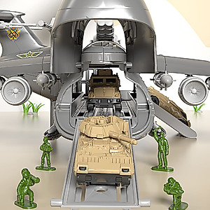 Hadooqn Military Airplane Toys for Boys,Army Toys for Boys Age 4-7,Military Toys with 8 Vehicles,Army Men,Helicopter Toys for Kids Boys Girls Birthday Gifts