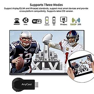 SmartSee Anycast HDMI Wireless Display Adapter WiFi 1080P Mobile Screen Mirroring Receiver Dongle for iPhone Mac iOS Android to TV Projector Support Miracast Airplay DLNA