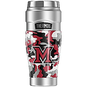 THERMOS MIAMI UNIVERSITY (OH) OFFICIAL Camo STAINLESS KING Stainless Steel Travel Tumbler, Vacuum insulated & Double Wall, 16oz