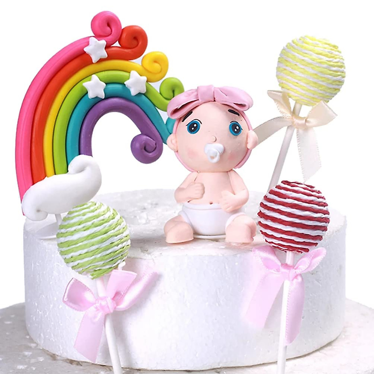 PAREKS Foam Cake Dummies 4pcs Fake Foam Cakes Foam Cake Dummy 4 Tiers Round Wedding Display Cake Models Practicing Molds for DIY Decorating Cake Dummies/1190