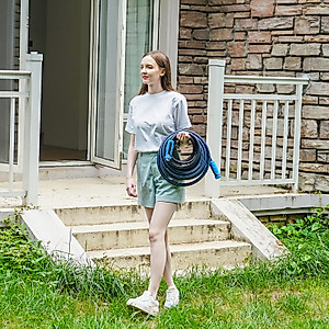 Fevone 3 ft Garden Hose, 2-Year Warranty Offered by Manufacturer, Hose Reel Leader Hose, Hybrid Polymer, Kink Resistance, 3/4" GHT Aluminum Fittings, 5/8" ID, 600 PSI, Drinking Water Safe (GH8)