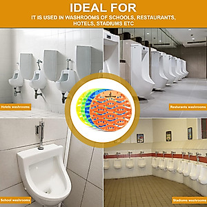 Fragrant Fresh Urinal Screen Deodorizer, Fresh Scented Urinal Screen With Easy Fit & Multiple use (Orange, 15 Pack)