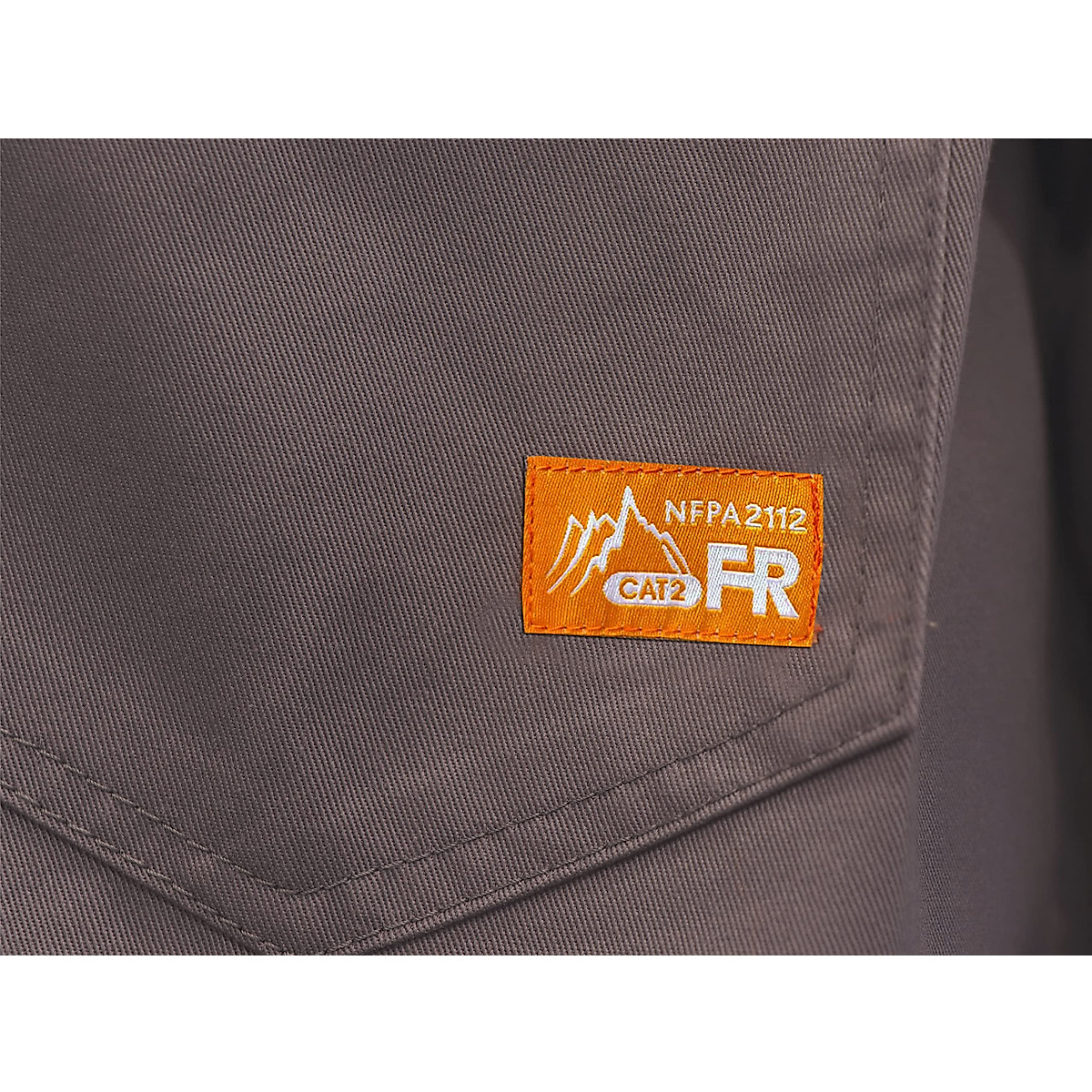 Titicaca FR Shirt for Men Pearl Snaps Flame Resistant 100% C 7.5oz Gray Welding Shirt