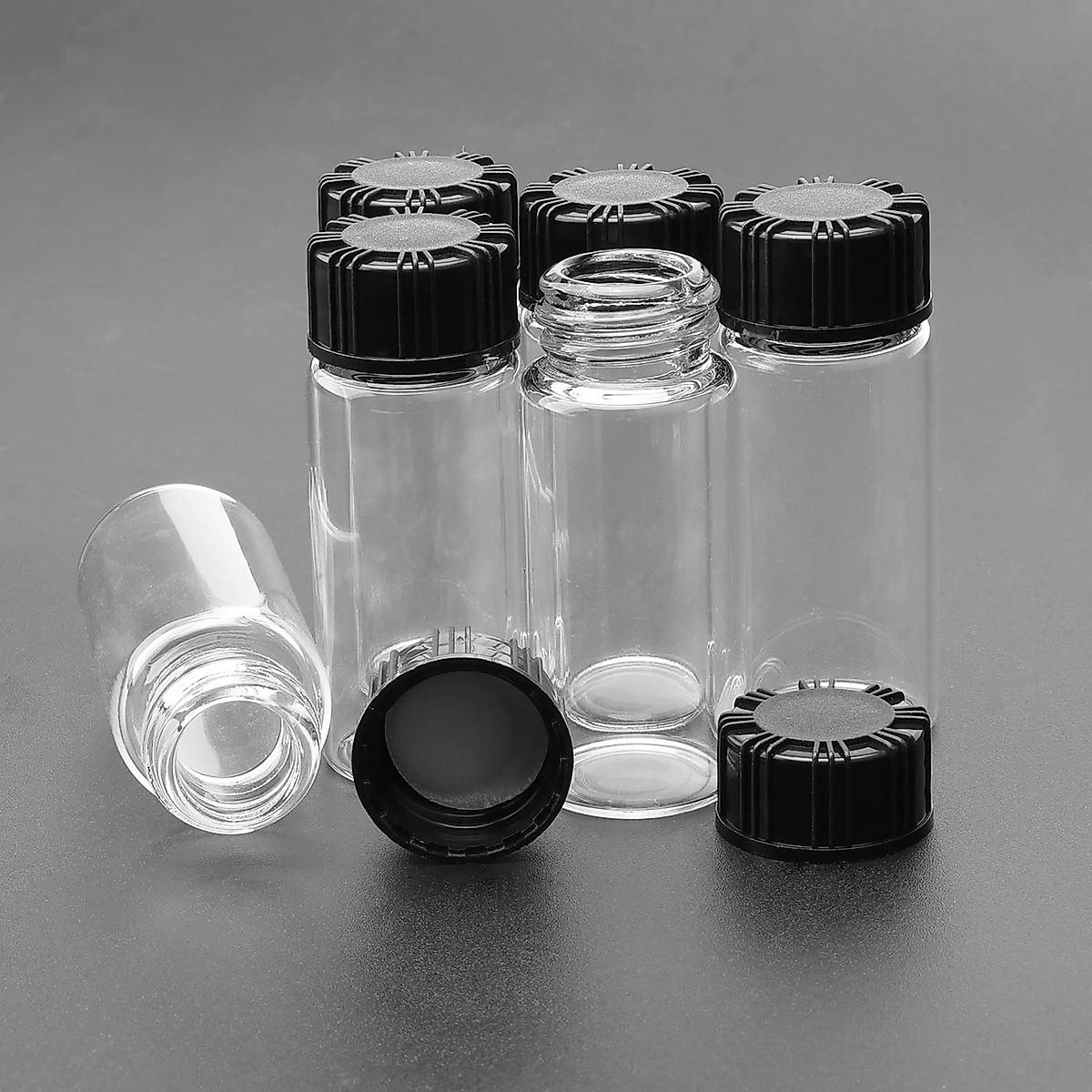 Newzoll 10ml Clear Glass Bottles for Essential Oils, Chemistry Lab Chemicals, Colognes & Perfumes (10 Pieces)
