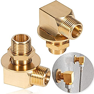 2 PCS B-0230-K Wall Mount Faucet Installation Kit - for T&S B-0230 Style 1/2‘’ NPT Faucets Replacement Include 2 PCS 1/2" NPT Short Elbows, Nipples, Lock Nuts, Washers - Brass