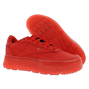 Reebok Women's Club C Double Geo Sneakers (Instinct Red/Instinct Red/Instinct Red, us_Footwear_Size_System, Adult, Women, Numeric, Medium, Numeric_8)