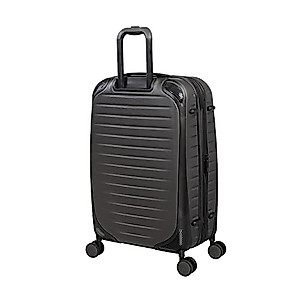it luggage Lineal 32" Hardside Checked 8 Wheel Expandable Spinner, Dark Grey