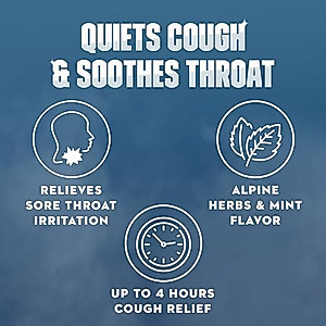 Mucinex Instasoothe Sore Throat Relief + Cough Relief, Sore Throat Lozenges, Cough Drops with Dextromethorphan HBr & Hexylresorcinol, Alpine Herbs & Fresh Mint Flavor Medicated Throat Drops, 40ct
