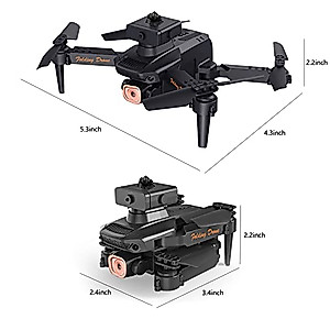Mini Drone With 1080P Dual HD FPV Camera, FPV Foldable Remote Control Toys Gifts For Boys Girls, with Carrying Case, 𝖮𝗇𝖾 𝖪𝖾𝗒 Take Off/Land, Altitude Hold, Speed Adjustment