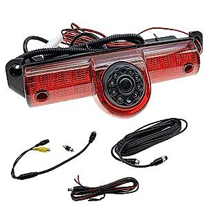 Brake Light Rear View Reverse Backup Camera Compatible with 2003-2019 Chevy Express GMC Savana Van 1500 2500 3500