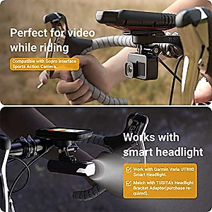 TUSITA Extended Out Front Bike Mount Compatible with Garmin Handheld Devices,Edge GPS Computer - Cycling Handlebar 25.4mm 31.8mm