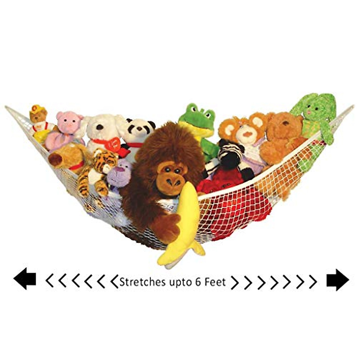 Baby Buddy Bundle- One Up & Away Hammock & Closet Organizers 5ct, Kids Stuffed Animal Hammock, Baby Clothes Closet Dividers – Nursery Clothing Organization for Babies and Kids, Toy Storage, White