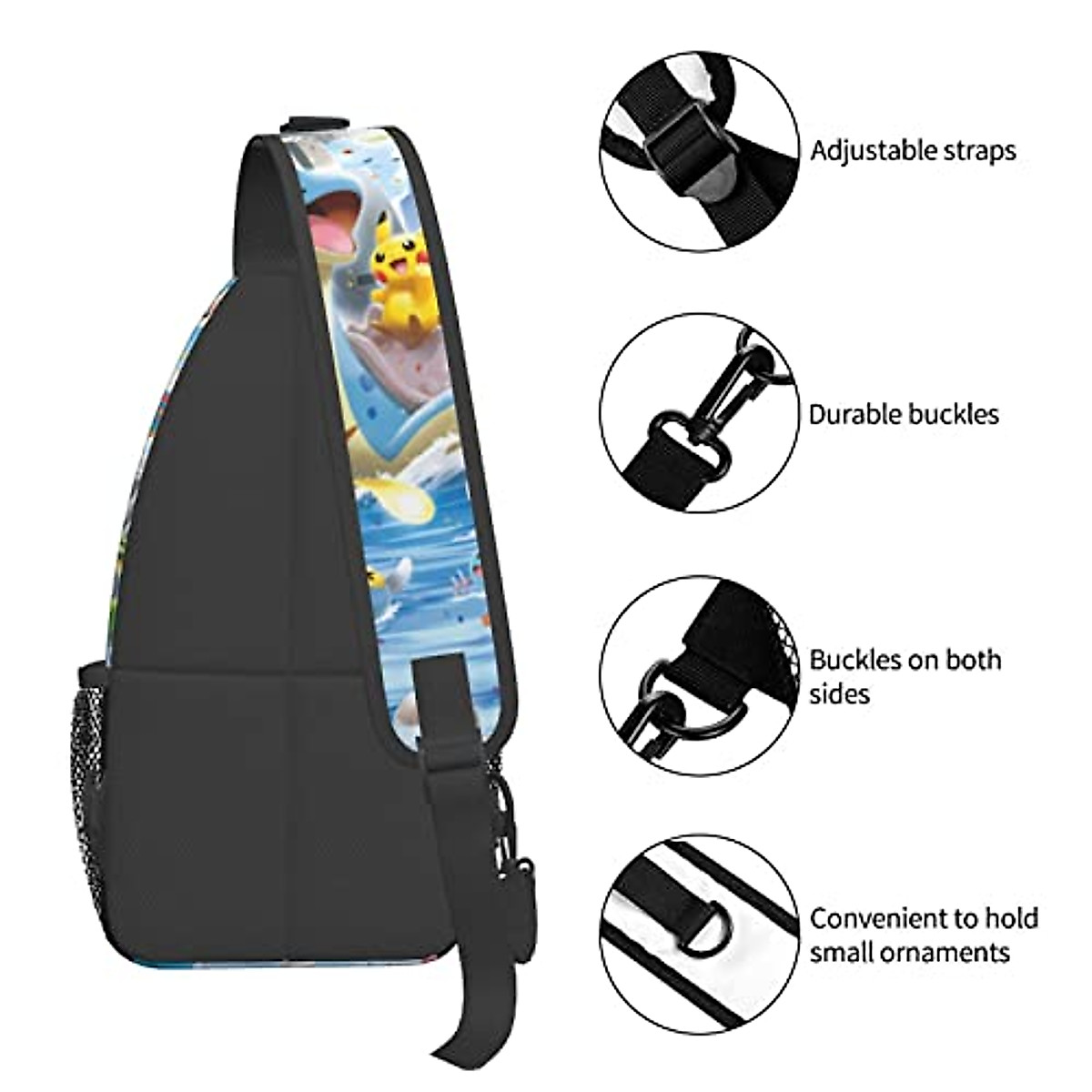 Fuyeyoso Outdoor Sport Cartoon Cross Chest Bag Sling Backpack Travel Hiking Chest Bag Daypack For Women Men