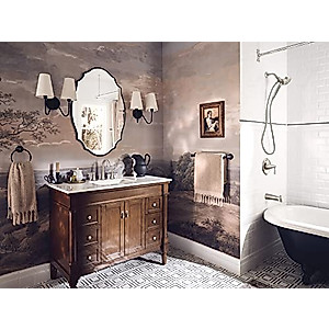 Moen 84022SRN Ronan Two 4" Centerset Modern Bathroom Faucet with Push-Down Drain, 1 Handle, Spot Resist Brushed Nickel