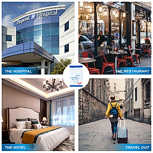 30 Pcs Travel Disposable Toilet Seat Cover,Waterproof Individually Wrapped Portable Travel Toilet Seat Covers,Portable Public Toilet Protector for Public Restrooms,Airplane,Camping,Cruise,Train(Blue)