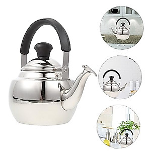 BRIGHTFUFU Stainless Steel Kettle Tea Kettle Water Boiling Kettle Espresso Machines for Home Coffee Machine Anti- Scald Water Kettle Chinese Teapot Kettle Hot Teakettle for Induction Cooker