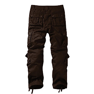 Match Men's Wild Cargo Pants(Brown,30)