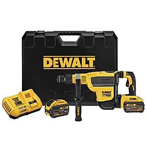DEWALT 60V SDS MAX Rotary Hammer Drill, Cordless, 1 3/4 in., (2) Batteries (DCH614X2)