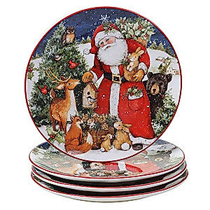 Certified International Magic of Christmas Santa 16pc Dinnerware Set, Service for 4, Multicolored