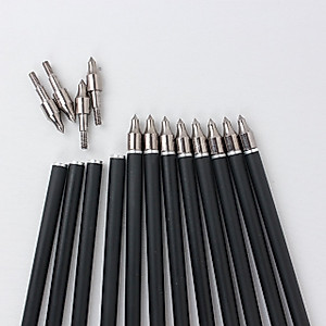 SinoArt 20" Carbon Crossbow Bolt Arrows Crossbolt Arrows with 4" vanes for Competition Practice Hunting