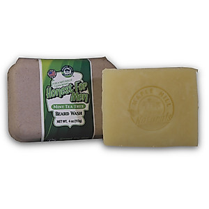 Honest For Men Mint Tea Tree Oil Beard Wash 5 Bar Value Pack - 100% All Natural Ingredients - Best Beard Shampoo and Conditioner for a Healthy Beard - Hand Crafted in U.S.A.
