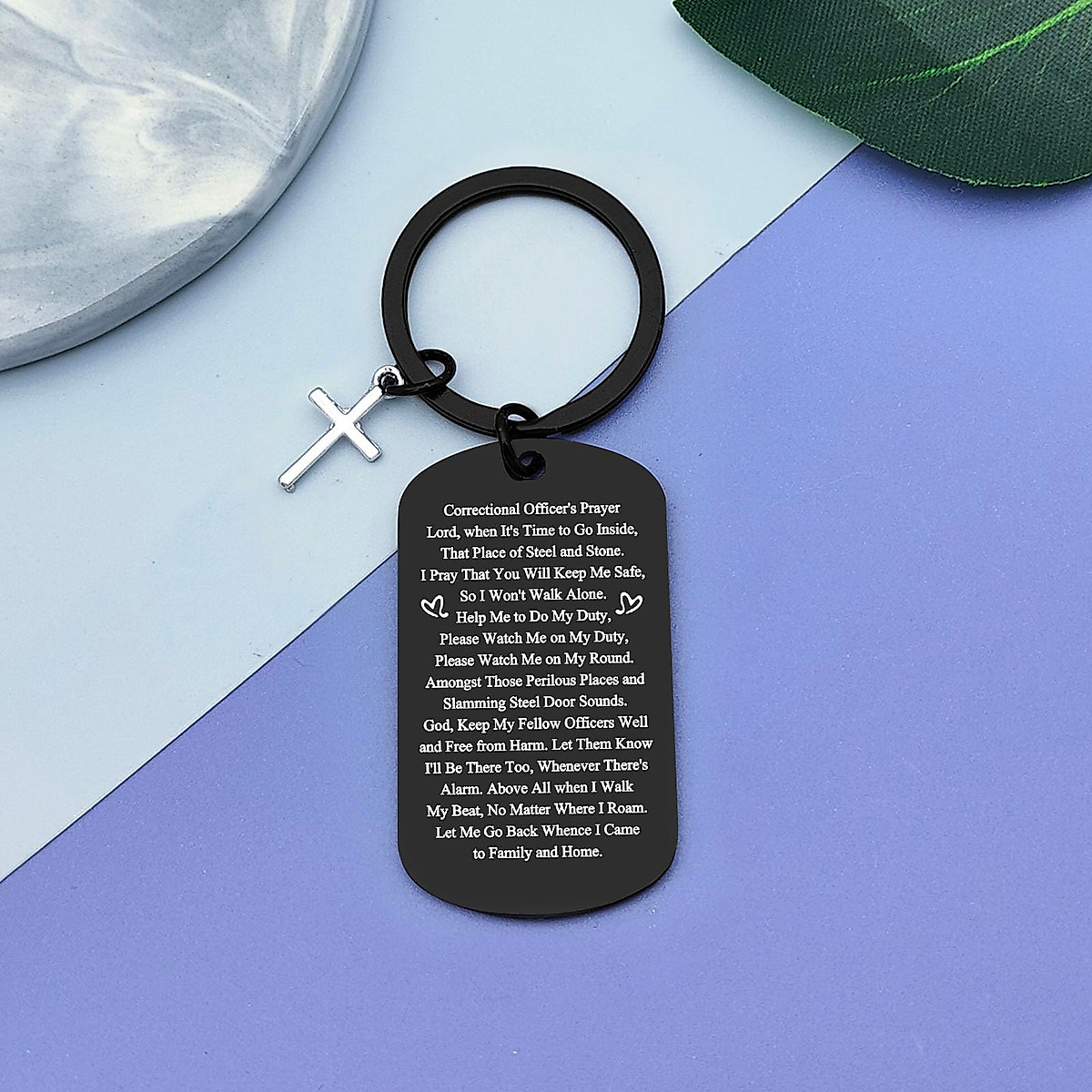Vadaka Correctional Officer Gifts for Men Religious Keychain for Correctional Officer Prison Officer Gift Christian Keychain for Prison Faith Gift Birthday Thanksgiving Day Christmas Gift from Wife