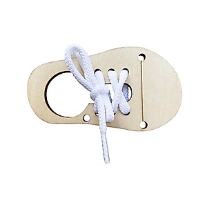 AMLESO Wooden Montessori Busy Board Activities Learn Their Shoes Activities Accessories for Preschool Kids Children