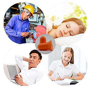 targeal Earplugs,Noise Cancelling Earplugs with Portable PVC Case, Highest NRR 33dB Soft Form Earplugs, Reusable Sound Blocking Earplugs for Snoring, Travel, Work, Studying-4
