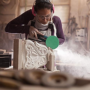 LotFancy 6 Inch PSA Sanding Discs with Tabs, 30PCS 400 600 800 1000 1500 2000 Grit Self Adhesive Wet Dry Green Film Sandpaper Assortment, Random Orbital Sander Fine Grit Sand Paper