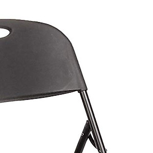 Amazon Basics Folding Plastic Chair with 350-Pound Capacity - Black, 6-Pack
