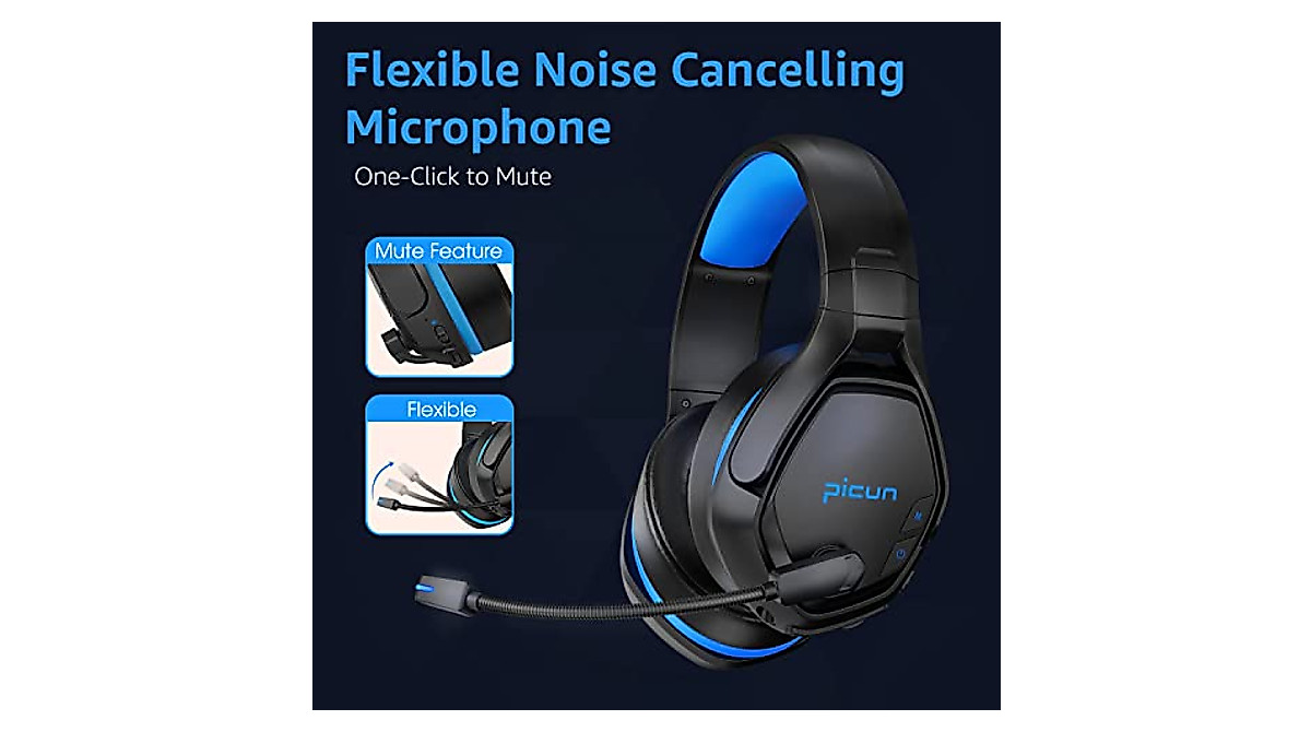 Picun PG-01 Wireless Gaming Headset - 3D Surround Sound