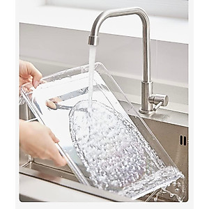 HAJÄRR Foldable Stackable Storage Table, Bathroom Counter Organizer, Clear Makeup Organizer, Kitchen Spice Cabinet and Rack Organizer, Pantry Storage, Perfume Organizer, Desk Organizer