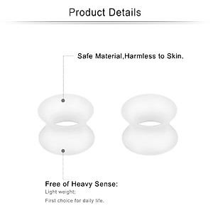 Cisyozi 00G Plugs Gauges Tunnels Earrings Ultra Thin Silicone Plastic Ear Skin Flexible Flesh Clear Tunnel Expander Stretching Gauge Earlets Plugs Gauges Kit Earlets Retainer for Women Men 00G(10mm)