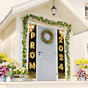 FARMNALL Prom 2023 Porch Banner Graduation Prom Party Front Door Sign Wall Hanging Graduates High School College Decorations and Supplies for Home Office