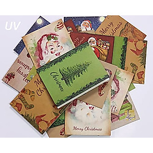 Feelfine 24pcs Christmas Cards Boxed with Envelopes, Blank Vintage Christmas Cards Bulk, 4.2 x 5.5 Inches Boxed Holiday Cards with Envelopes(8 Designs)