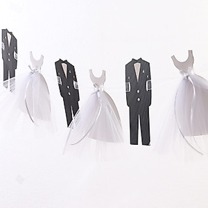 Bridal Shower Decoration Wedding Banners - Core Decorations for the Bride and Groom, Engagement Party Table Decorations, Wedding Dress Selection, Bridal Shower Decorations.Bride to Be Chair Banner, Bridal Shower Decoration (Bride and groom)