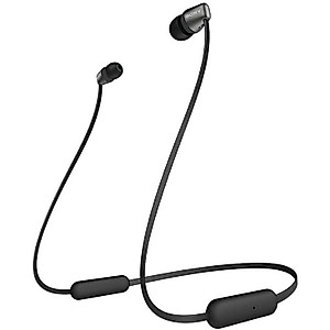 Sony Wireless in-Ear Headset/Headphones with Mic for Phone Call, Black (WI-C310/B)