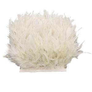 Guojiang Turkey Feathers Trim Fringe Ribbon Dress Sewing Costumes Decorations Multiple Color 6"" Long Feathers Feathers Fringe Trims for Craft Dress Sewing