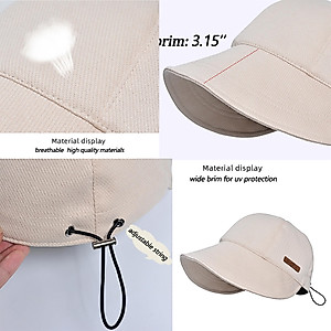 Women Cotton Spring Baseball Cap - Cotton Golf Sun Hat for Spring Summer Outdoor Beige
