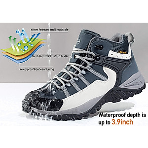 Wando Women's Winter Waterproof Boots Lightweight and hard-wearing Outdoor Hiking Shoes Anti slip Work Boots Tactical Boots.