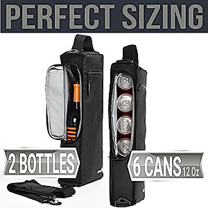 Athletico Golf Cooler Bag - Soft Sided Insulated Cooler Holds a 6 Pack of Cans or Two Wine Bottles (Black)