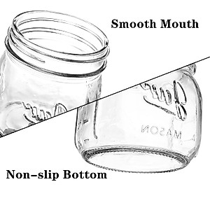 Lyellfe 12 Pack Wide Mouth Mason Jars, 12 Oz Glass Canning Jars with Airtight Lids, Clear Mason Spice Jars for Jam, Honey, Jelly, Sauces, Yogurt