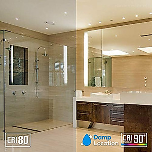 TORCHSTAR 2 Inch LED Recessed Lighting with Junction Box, 600lm CRI90+ Dimmable Anti-Glare LED Downlight, IC Rated, ETL, Energy Star, JA8 & T24 Listed, Baffle Trim, 3000K Warm White, Pack of 6