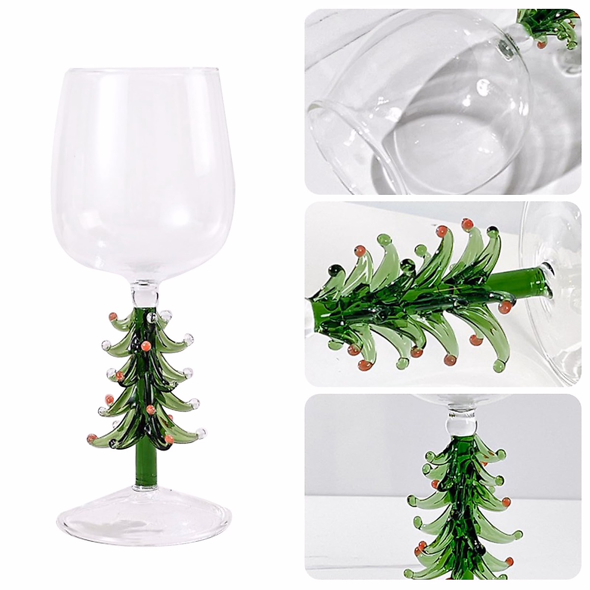 Christmas Tree Figure Inside Mug Personalised Christmas Tree Wine Glass Cup Drinking Cup For Christmas Party-Banquet